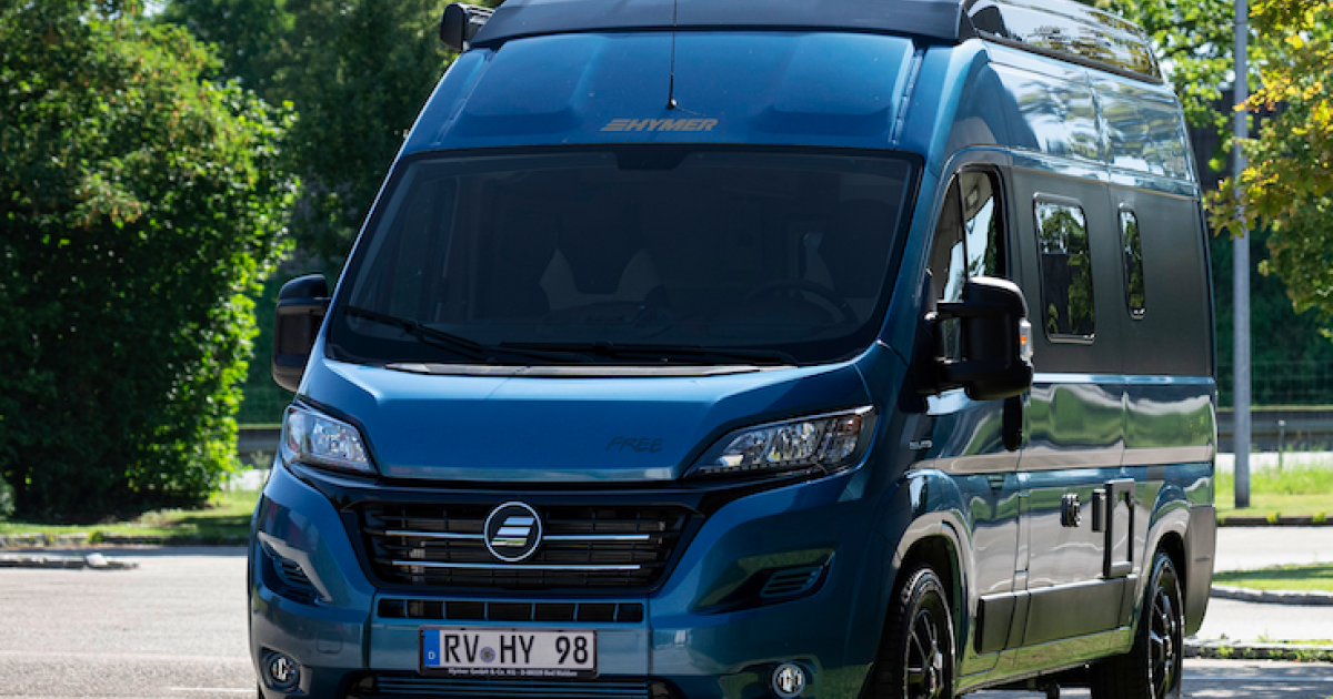 Blå liten Hymer | Husbil & Husvagn